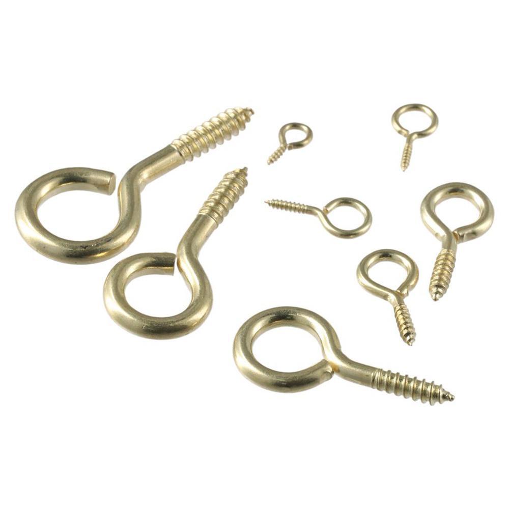 95Pcs 11 Size Eye Shape Screw Hooks Self Tapping Hanging Hooks Indoor ...