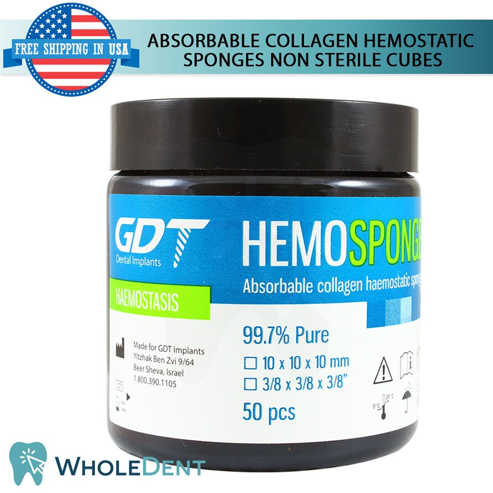 Dental Hemosponge Absbable Gelatine Sponge Gelfoam Cubes Non Sterile ...