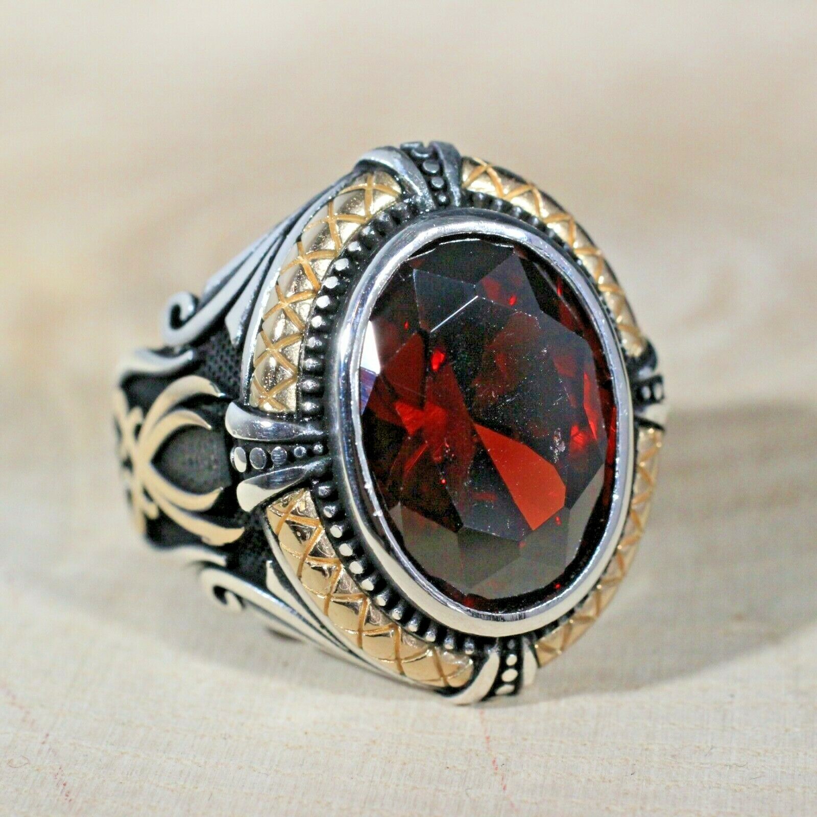 925 S S H A Th Ruby M;s Ring Size 9-13 US $13.30 releven.lt