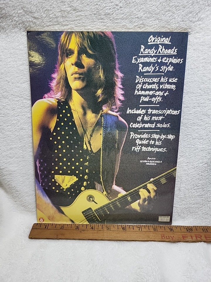 Original 1986 Randy Rhoads Wolf Marshall Guitar Tab Lessons Book Ozzy ...