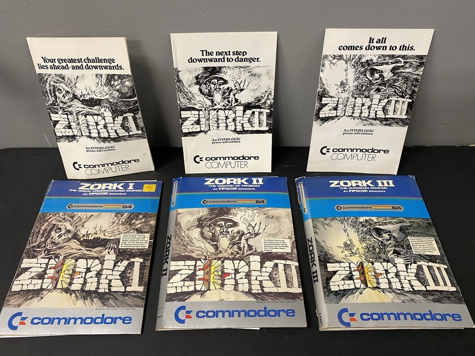 Zork 1 2 3 I II III Commodore 64 Infocom 1983 All Complete w Manuals ...