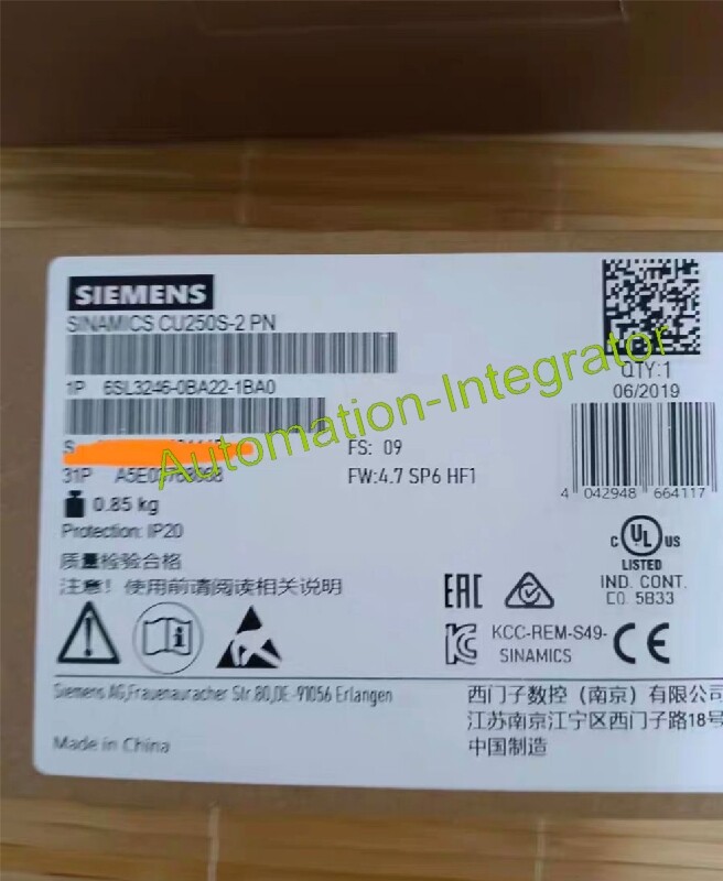 6SL3246-0BA22-1BA0 G120 Control Unit CU250S-2 | eBay