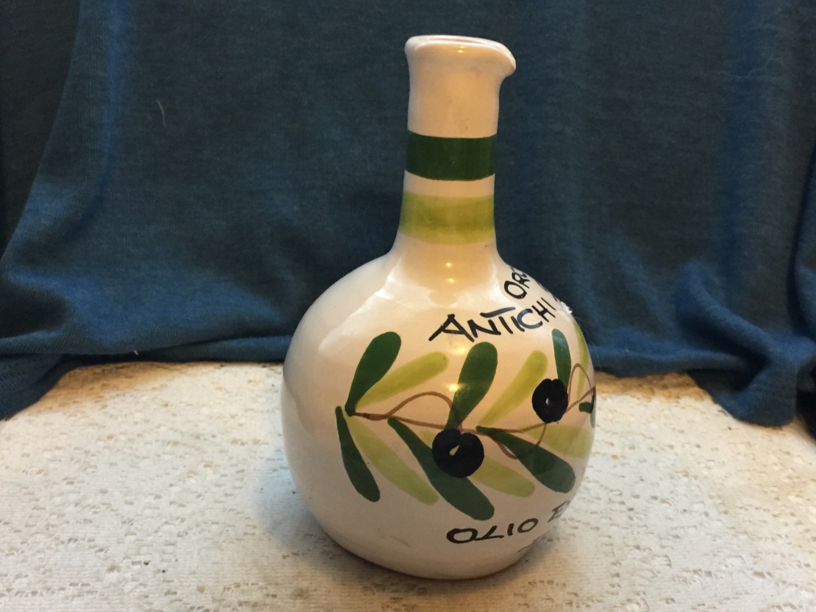 HANDCRAFTED Olio Extra Vergine di Oliva Pottery BOTTLE Made in Italy | eBay