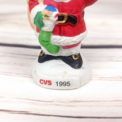 Vintage CVS Christmas Tree Ornament Santa Claus With Teddy Bear 1995 2. ...