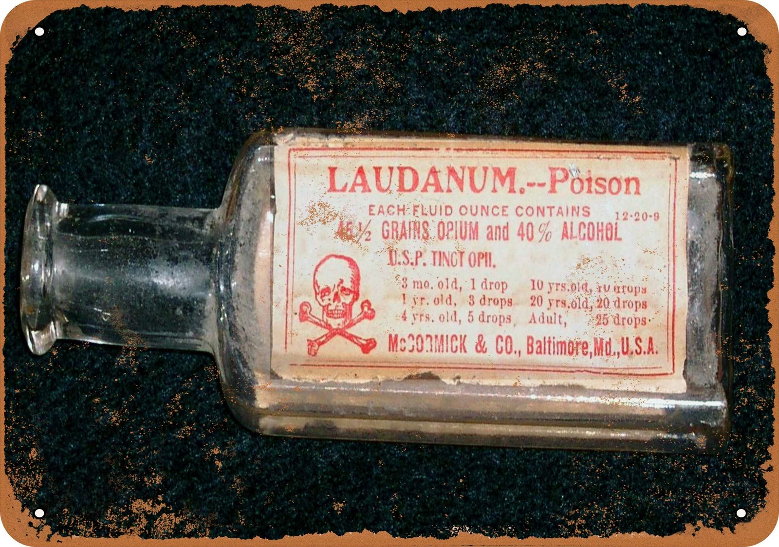 Metal Sign - Laudanum Opium and Alcohol Bottle - Vintage Look ...