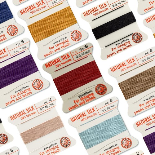 100% NATURAL GRIFFIN SILK STRING THREAD FOR STRINGING PEARLS & BEADS ...