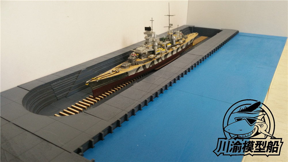 1/700 Scale Shipyard Dockyard Diorama Platform DIY Set Wooden Assembly ...