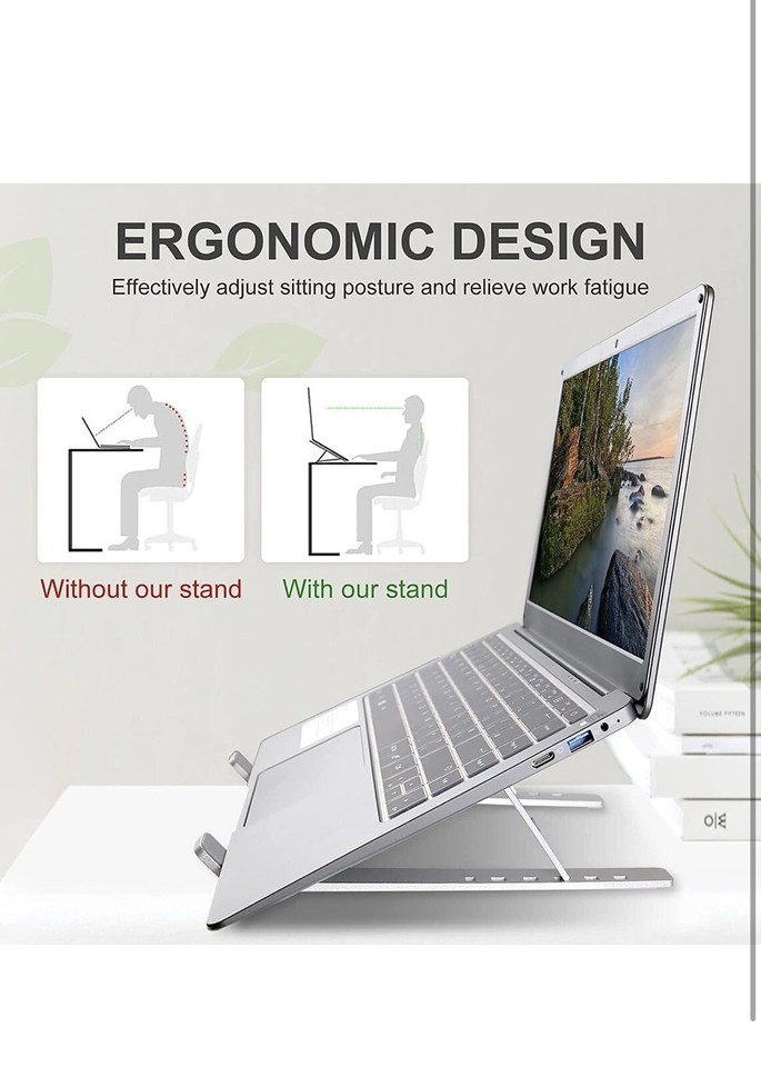 SGIN Laptop Stand,Computer Stand,Adjustable Laptop Riser,Foldable ...