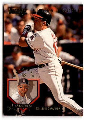 1995 Donruss Press Proofs #32 Spike Owen NM Near Mint Angels ID:64311 ...