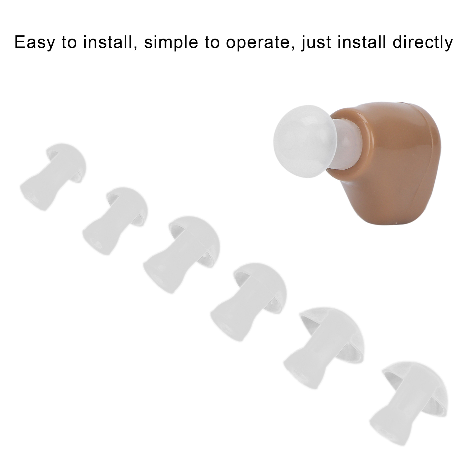 6x Hearing Aid Ear Tips Earplug Silicone Hearing Aids Buds Domes Ear ...