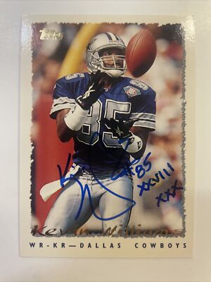 1995 Topps Kevin Williams Autographed Card #197 Dallas Cowboys A-318 | eBay