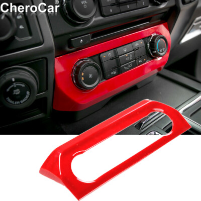 Red Center Console Air Condition Button Adjust Panel Trim For Ford F150 ...