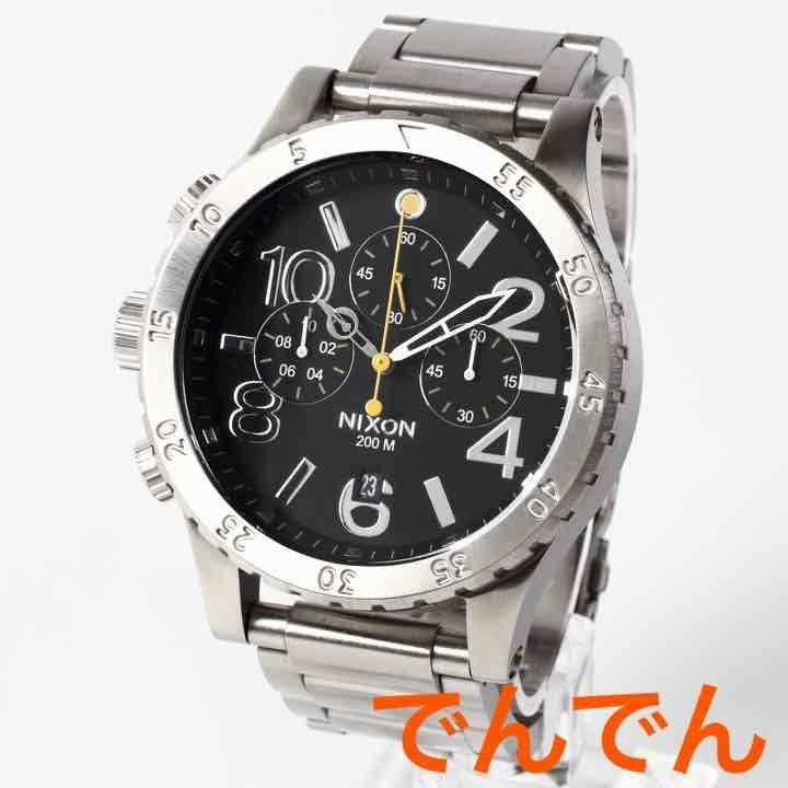 NIXON A486-000 Chronograph Quartz Watch Black Silver New Boxed | eBay