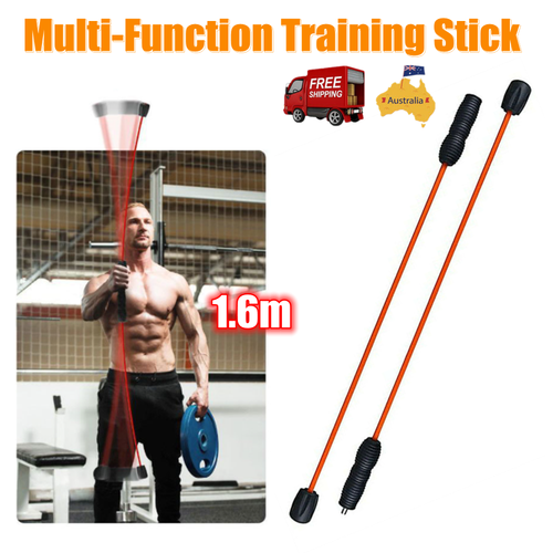 1.6m Multi-Function Training Stick Fitness Elastic Rod Exercise Elastic ...