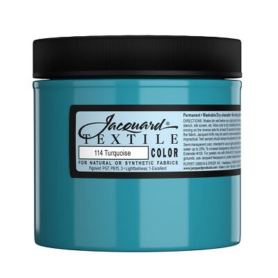Turquoise Textile Color: Soft & Colorfast Fabric Paint - 8 Oz ...