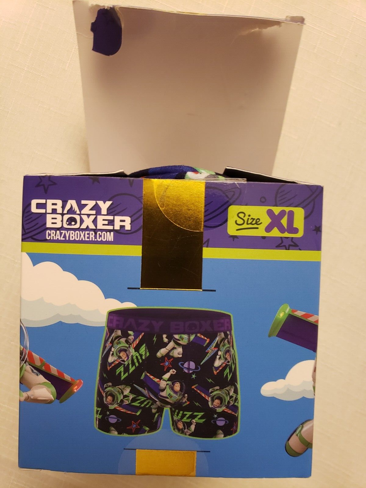 MENS CRAZY BOXER PIXAR TOY STORY BUZZ LIGHTYEAR BOXER BRIEF SIZE XL (40 ...