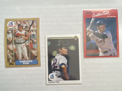 Carlton Fisk Chicago White Sox 87 Topps #756, 90 Donruss #58, 90 Upper ...
