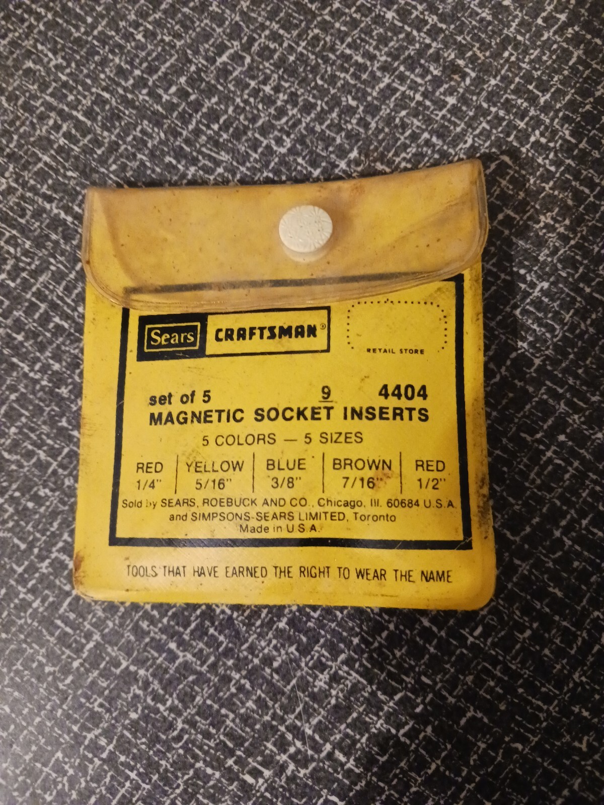 Vintage Set Of 4 Craftsman No 9- 4404 Magnetic Socket Inserts Made in ...