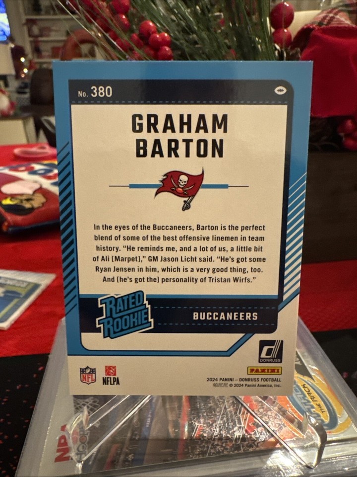 2024 Panini Donruss Graham Barton Rated Rookie Red Press Proof #380 ...