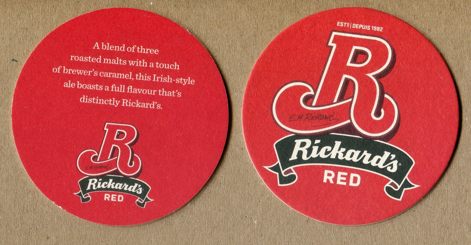 RICKARD’S RED A blend of... CANADA BEER MAT COASTER SOUS-BOCK | eBay