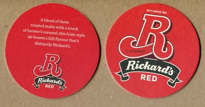 RICKARD’S RED A blend of... CANADA BEER MAT COASTER SOUS-BOCK | eBay