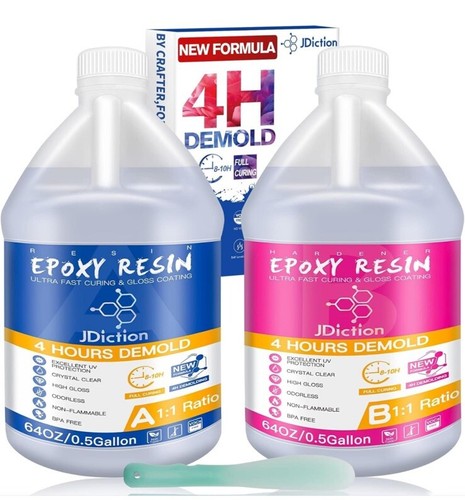 JDiction Fast Curing 2 Part Epoxy Resin Kit - 128oz - 1gallon | eBay