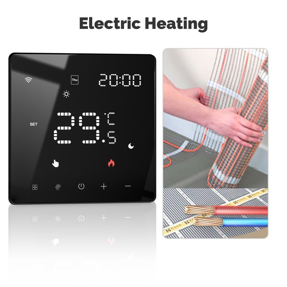 Remote Temperature Control WiFi Smart Thermostat with LCD Touch Screen ...
