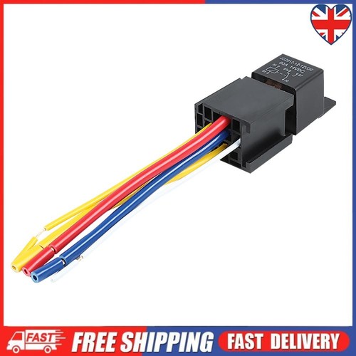 JD2912 Universal 12V DC 80 Amp 5 Pin Car Relay with 5 Wire Socket for ...