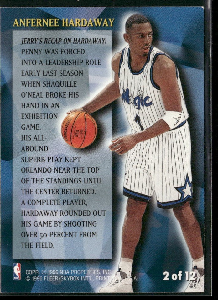 1996-97 Fleer Anfernee Hardaway Stackhouse's All-Fleer #2 Orlando Magic | eBay