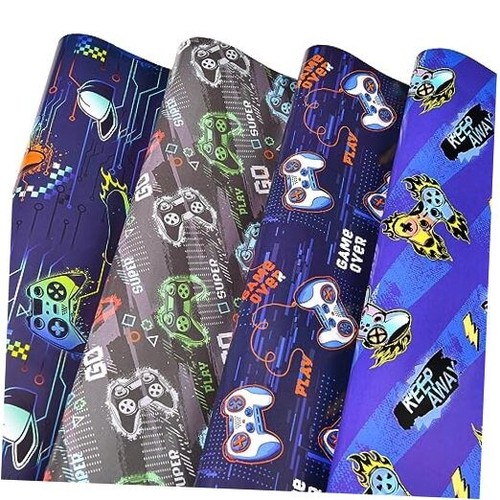 Gaming Wrapping Paper - Birthday Wrapping Paper for Boys Video Game(12 ...