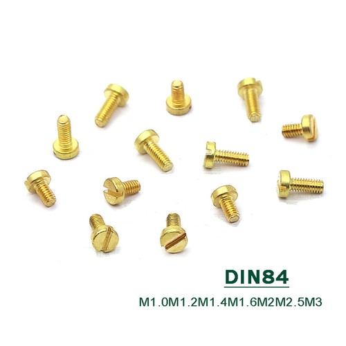 M0.8M1.0M1.2M1.4M1.6M2M2.5M3 Slotted Cheese Head Machine Screws DIN 84 ...