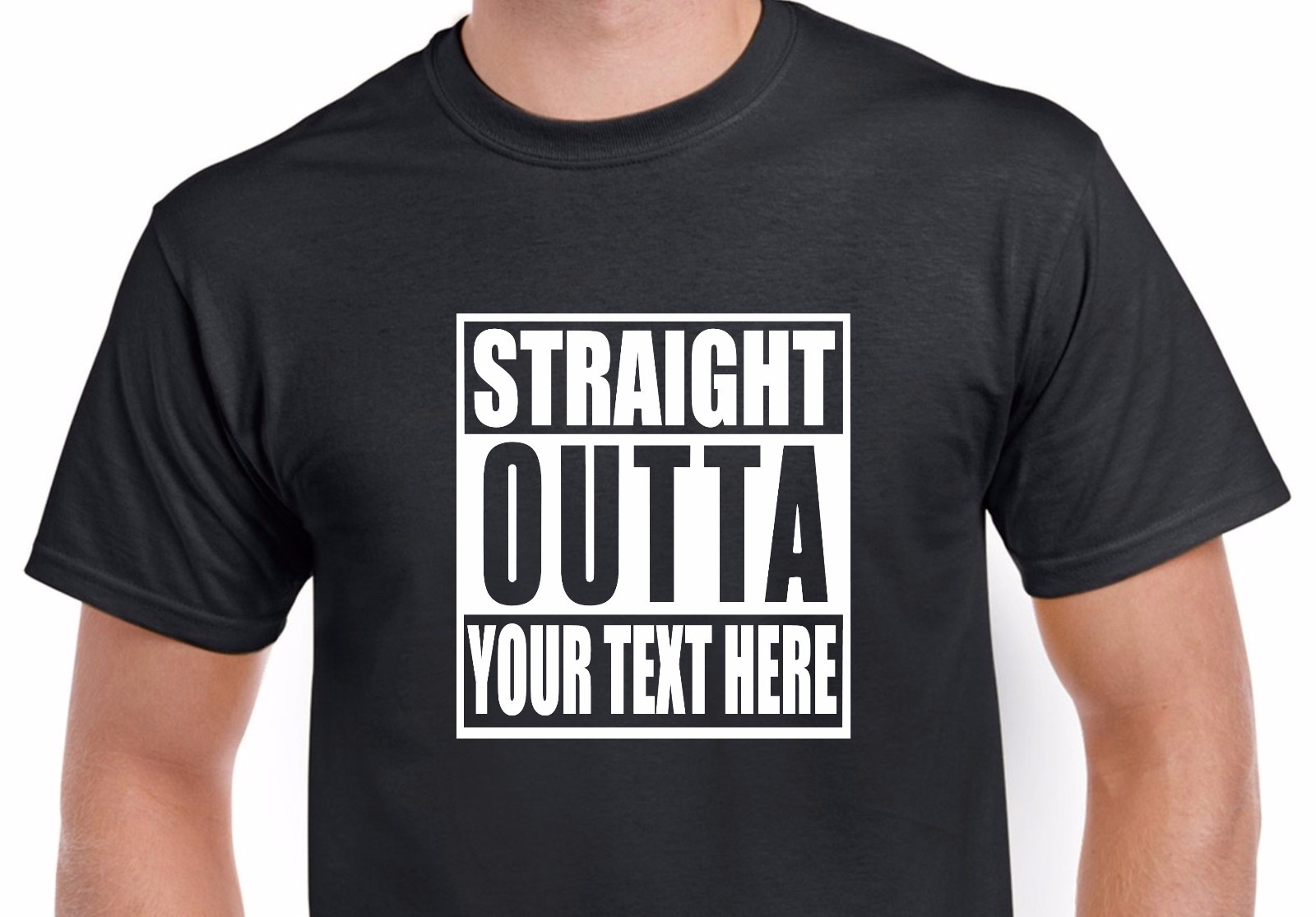 CUSTOM Straight Outta Graphic T-Shirt Compton Personalized S-XL gift ...