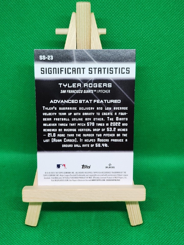 2023 Topps Series 2 #SS-23 Tyler Rogers Significant Statistics Giants ...