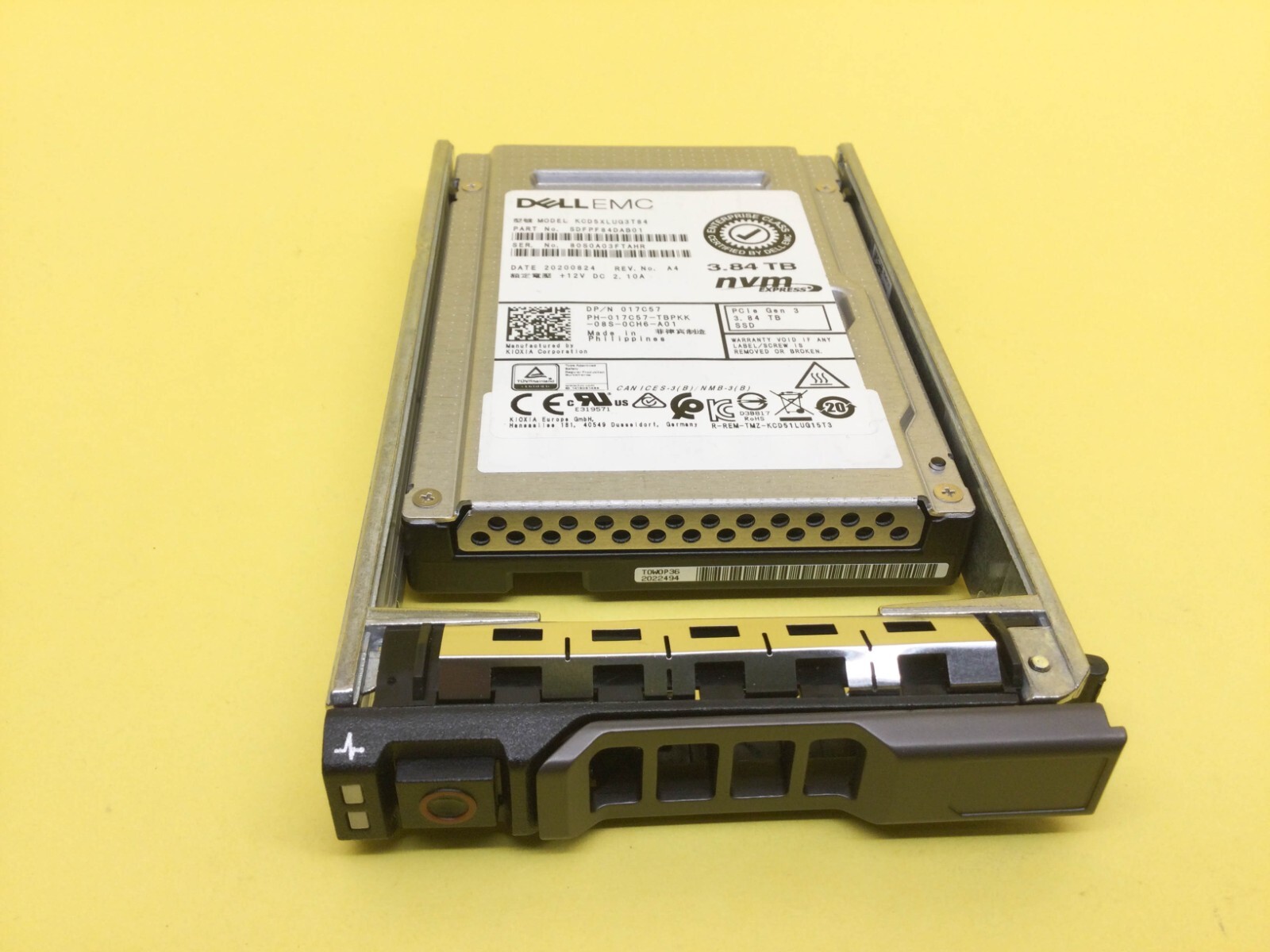 17C57 Dell 3.84TB PCIe NVMe Read Intensive U.2 2.5in SSD 017C57 ...