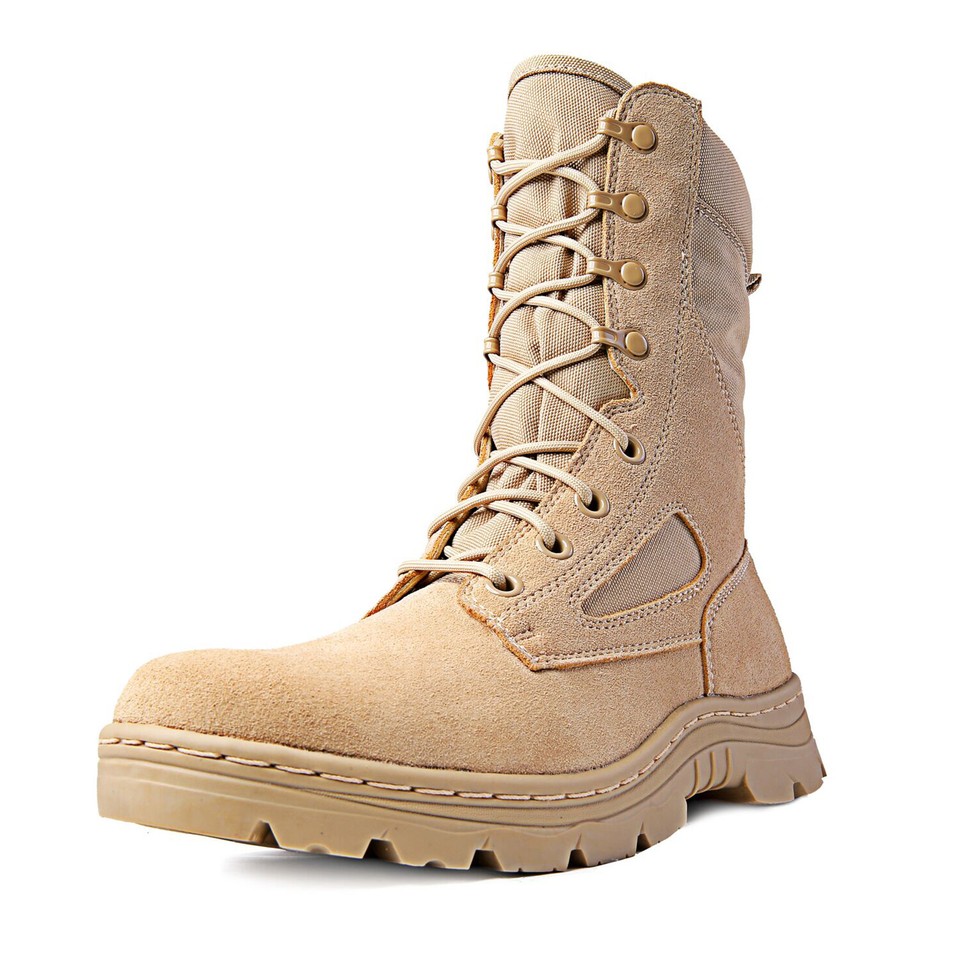 Ridge Men 8" Suede Leather Non-Slip Tactical Military Work Sand Shoe ...