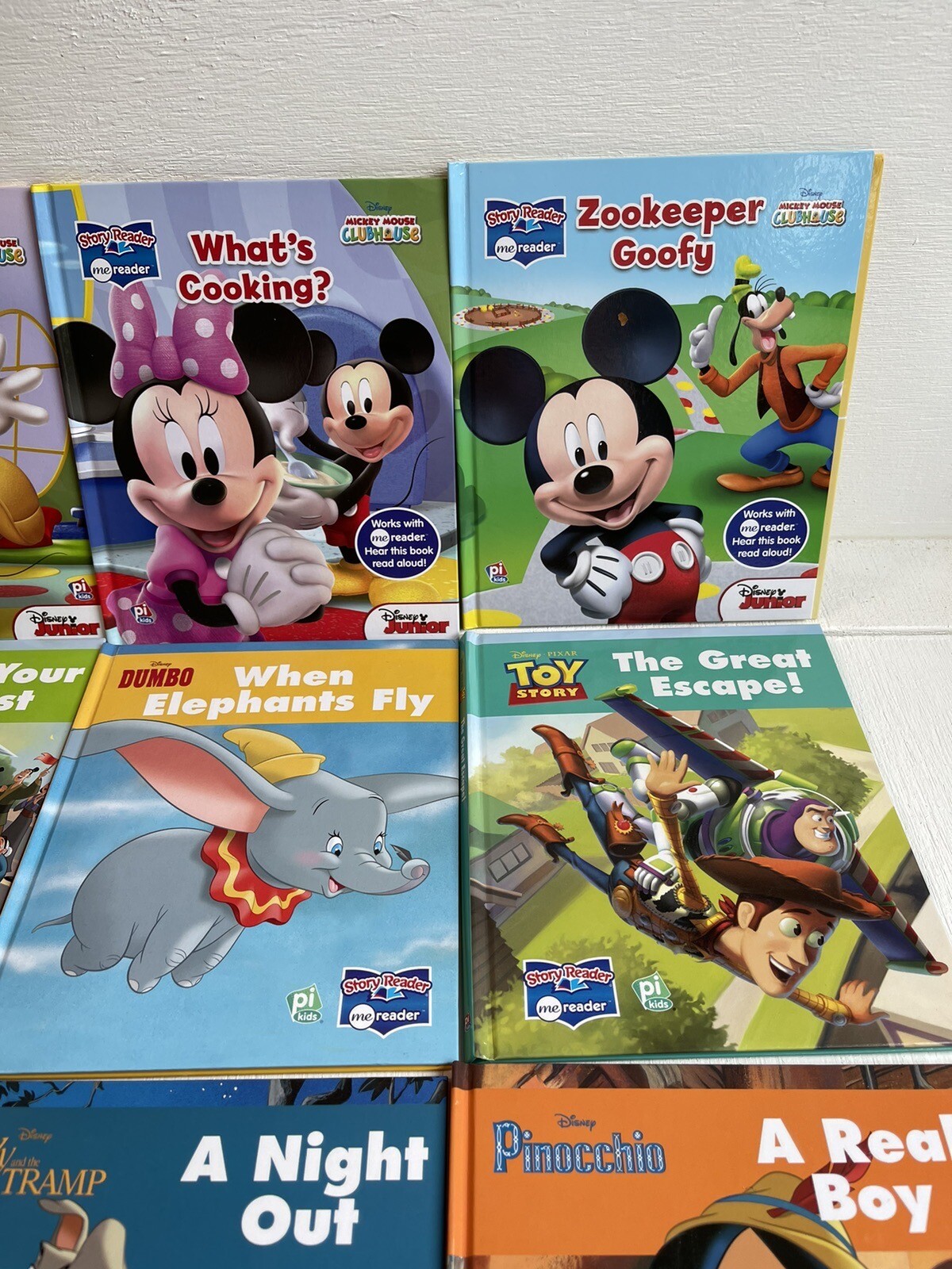 14 Story Reader Me Reader Disney Hardcover Mickey Dumbo Mulan Pinocchio ...
