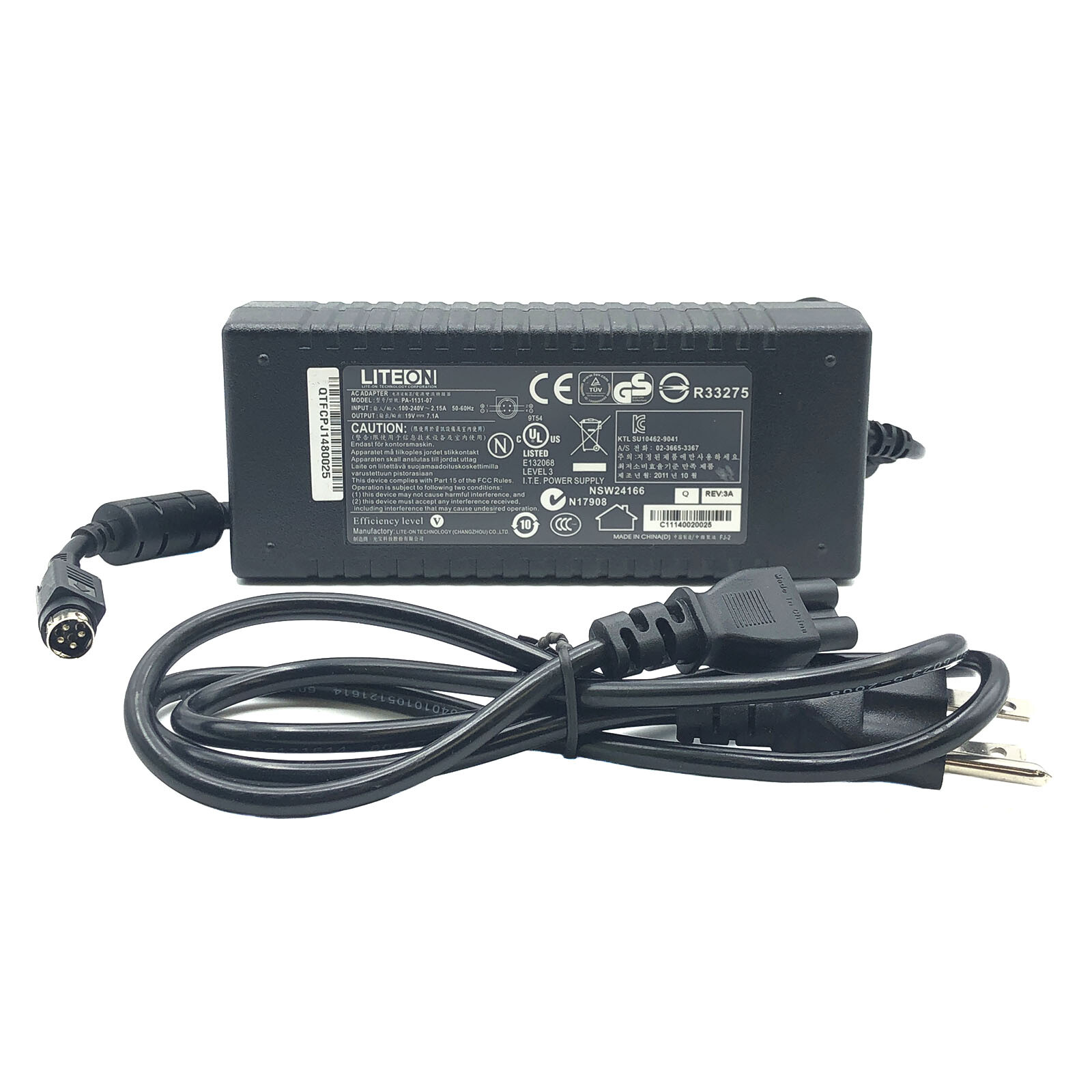 Genuine 4-Pin Liteon PA-1131-07 AC Adapter 19V 7.1A Power Supply 135W ...