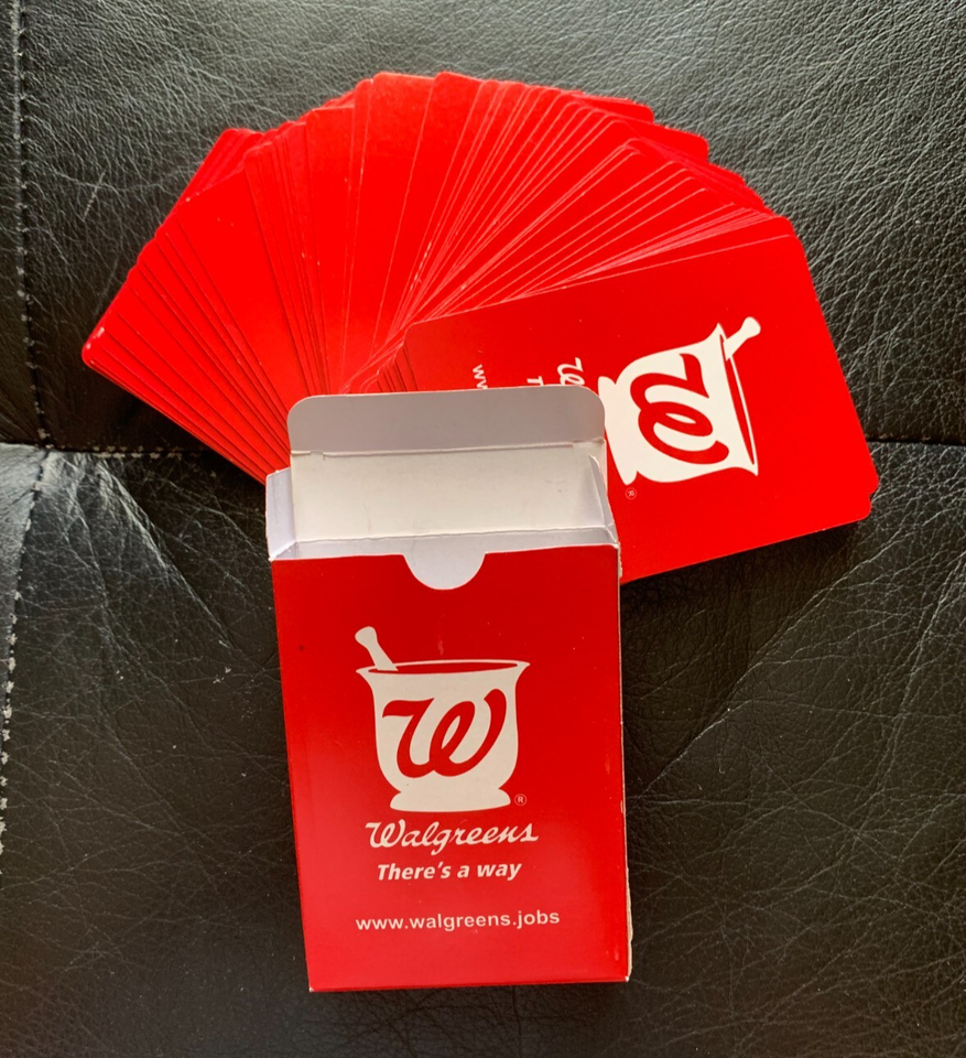 Walgreens Playing Cards Red - Complete Deck - Old Logo | eBay