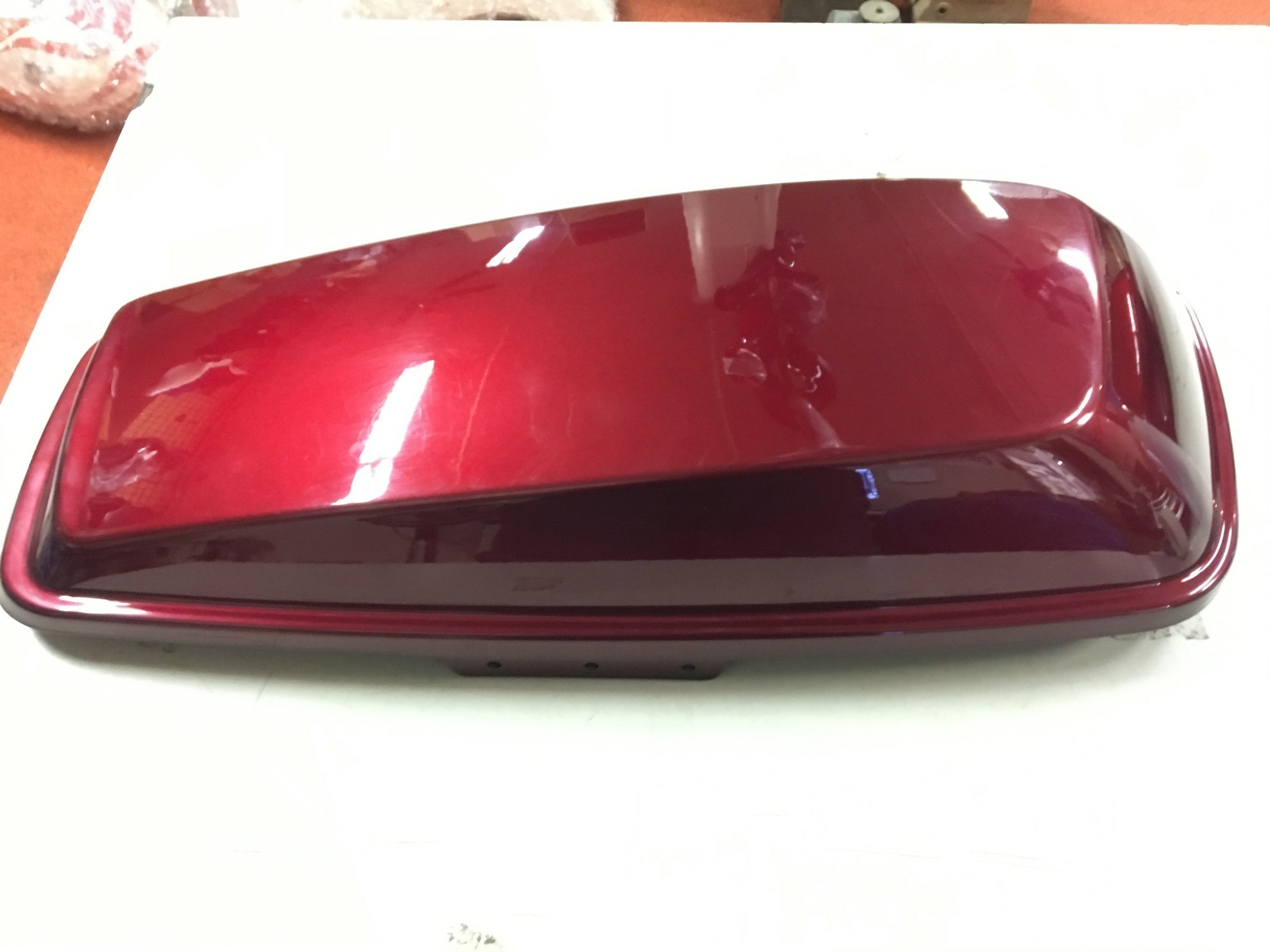 Right saddlebag lid Ember Red Sunglo 2014^ touring FLHTC Harley T/O ...