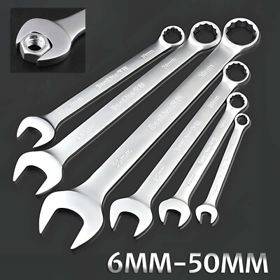 Matt Combination Wrench Set Ignition Spanner Steel Tools Metric SAE 6MM ...