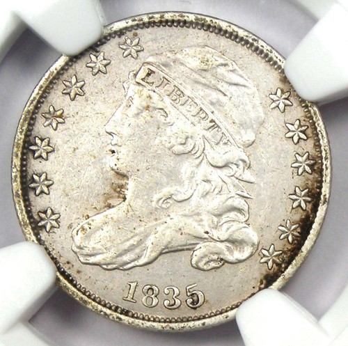 1835 Capped Bust Dime 10C - NGC AU Details - Rare Early Date ...