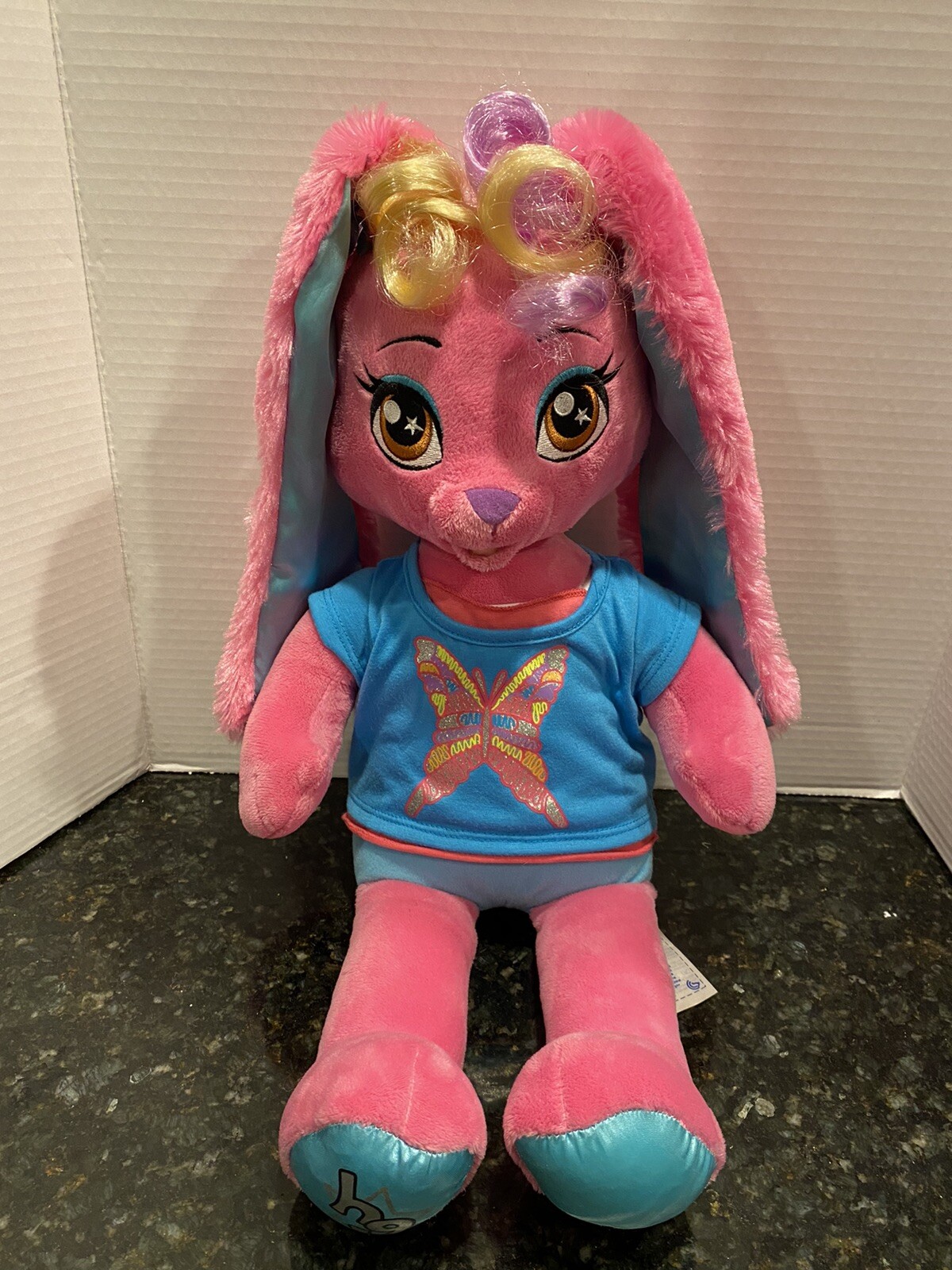 Build A Bear Honey Girl HG Risa Pink Rock Star Bunny Rabbit Plush Doll ...