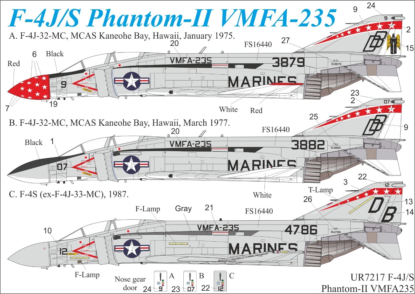 UpRise Decals UR7217 - DECAL F-4J/S Phantom-II VMFA-235 1/72 | eBay