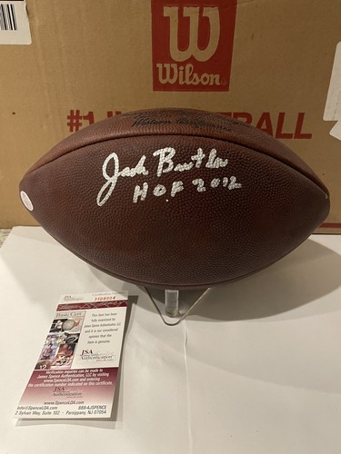 Jack Butler signed Wilson NFL Duke Authentic Football Autograph "HOF ...