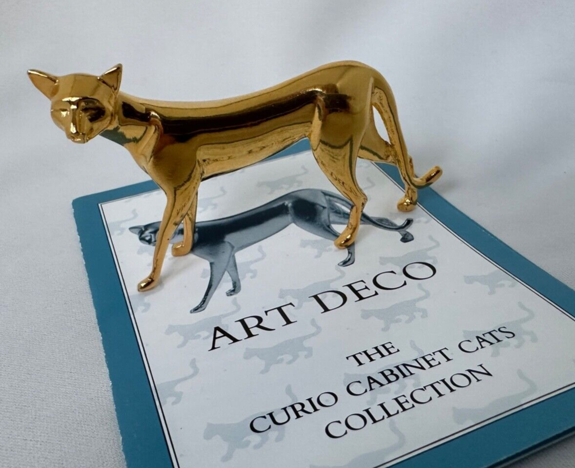 Franklin Mint Curio Cabinet Cats Art Deco With Card | eBay