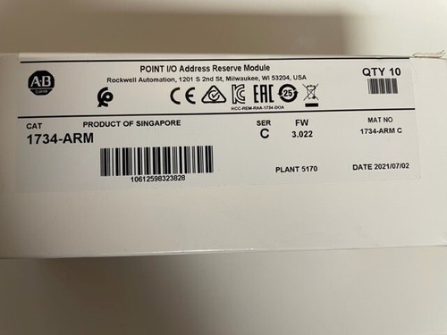 AB 1734-ARM POINT I/O Address Reserve Module Ser C Fast Shipping 1pcs ...