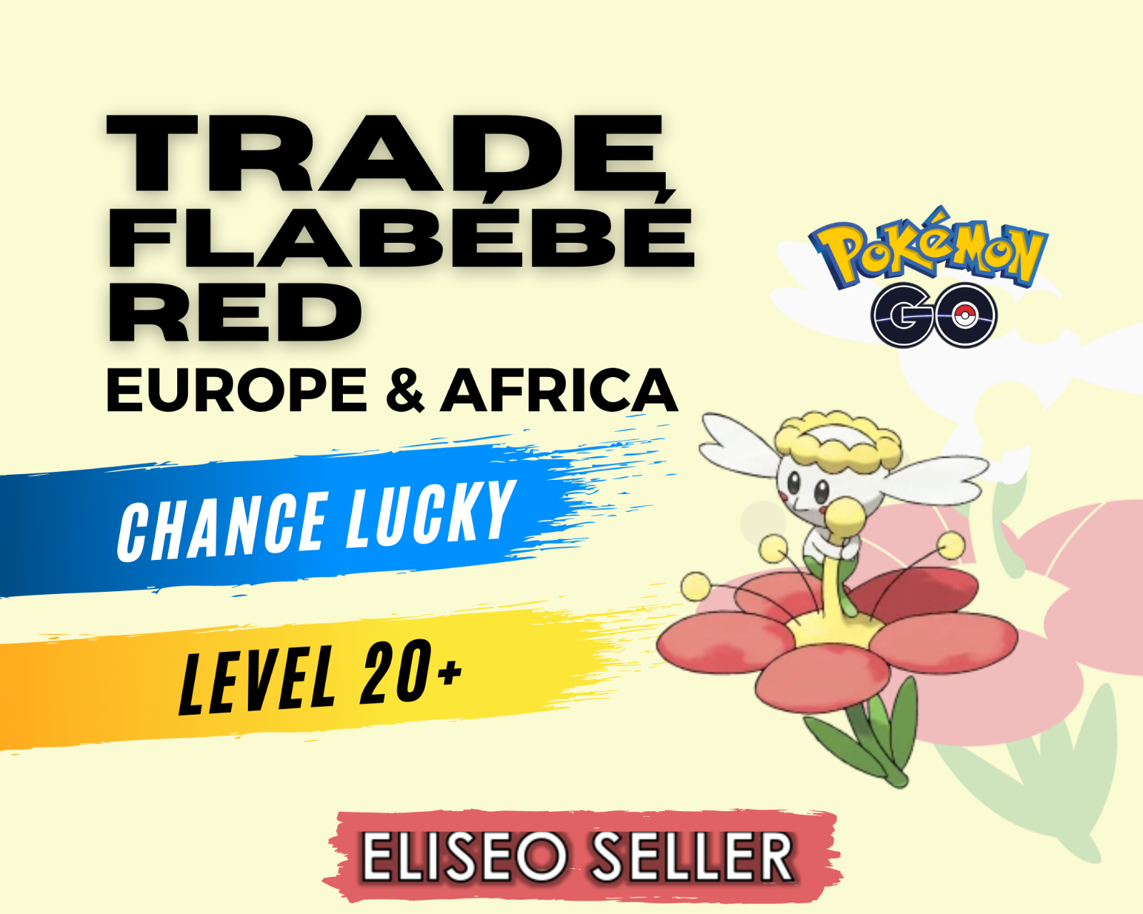 Pokemon Flabébé Red GO - Regional Kalos Europe | eBay