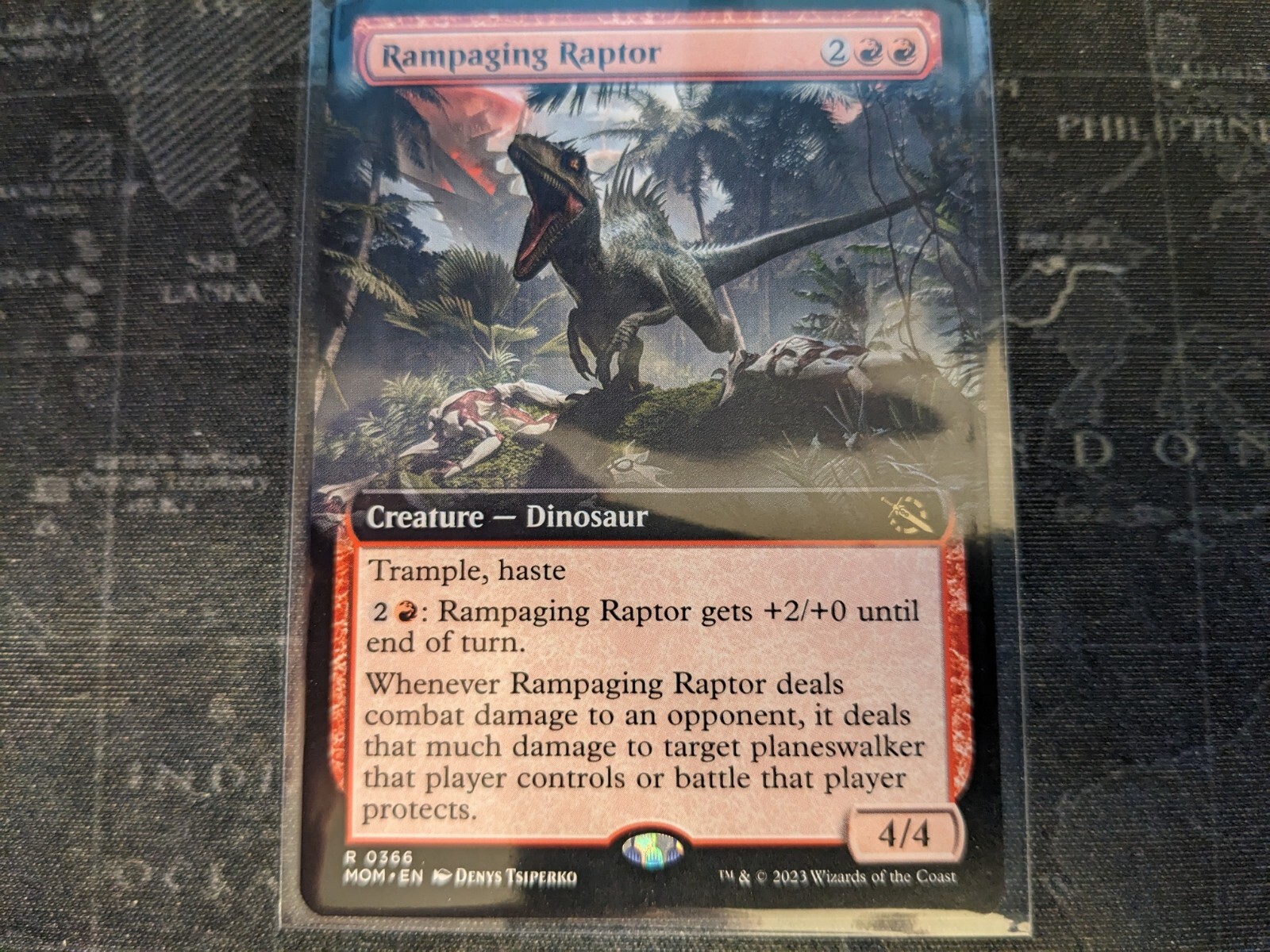 MTG Magic: The Gathering Rampaging Raptor Extended MOM March of Machine ...