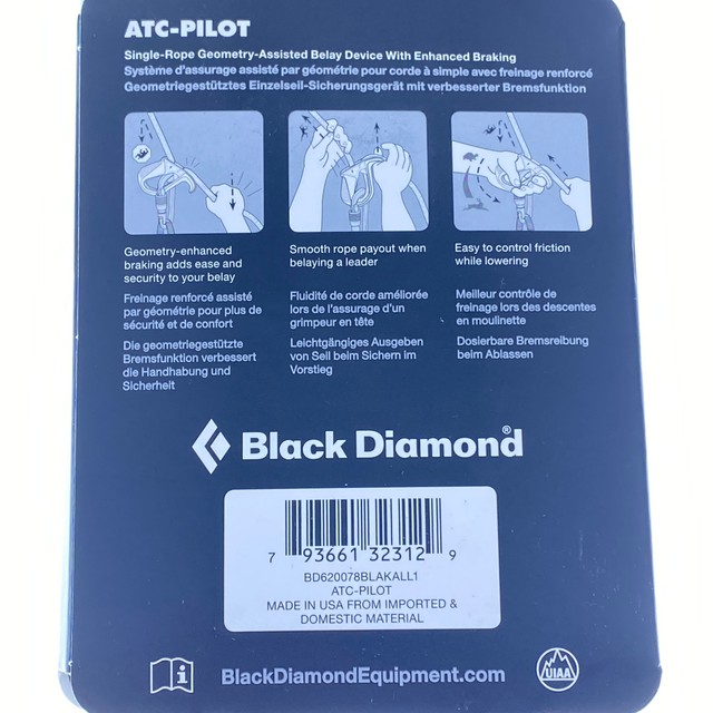 Black Diamond Atc-pilot Single-rope Geometry Assisted Belay Device P5 ...