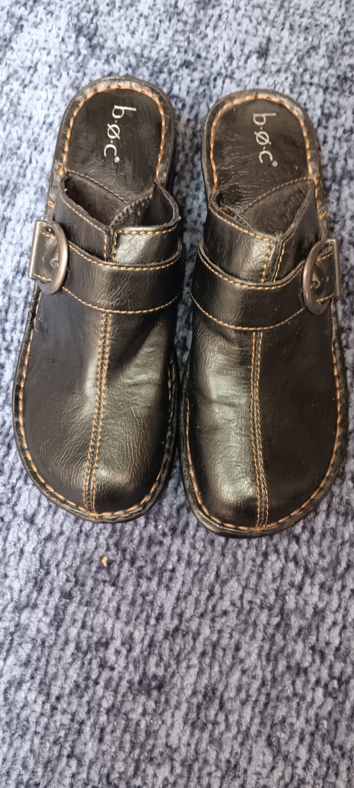 BORN boc Hannie Womens Size 7 M Black Slip On Clogs Backless Shoes ...